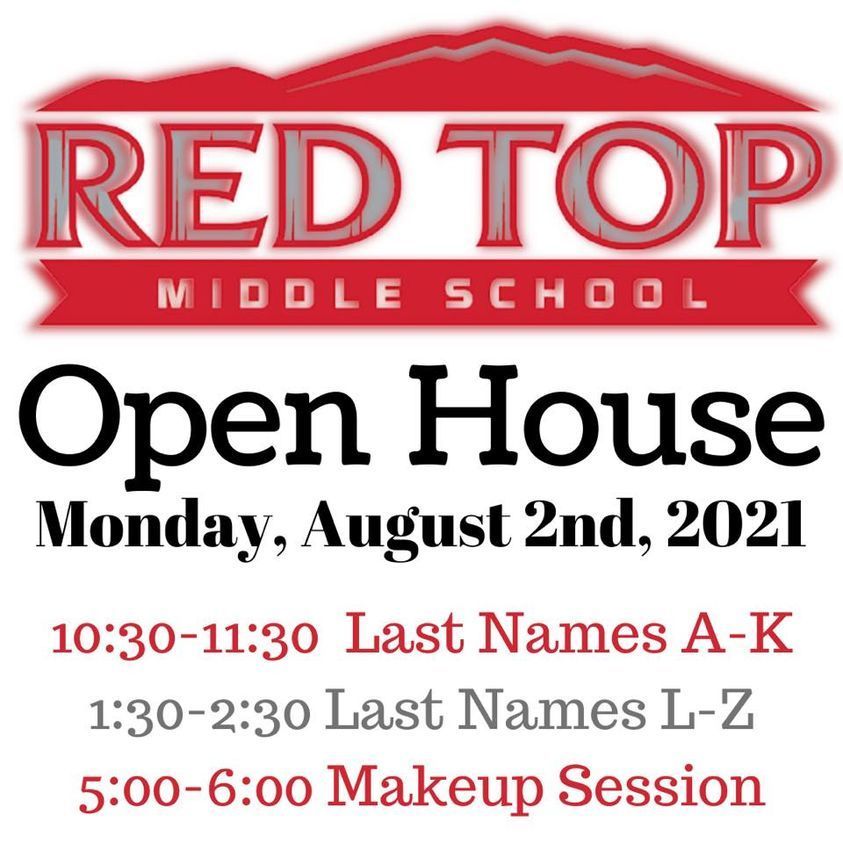 Open House | Red Top Middle School