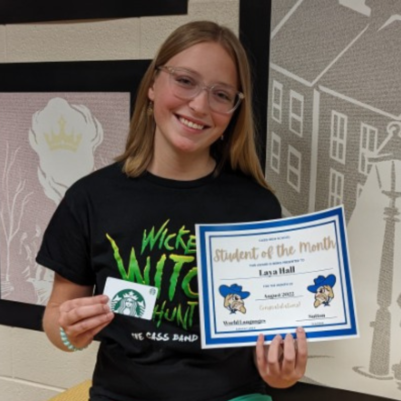 Congrats to our Colonels of the Month for August 2022! | Cass High School